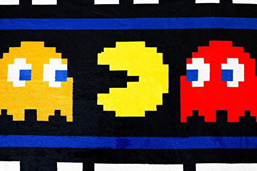 JUST FUNKY Pac-Man Game Over Throw Blanket | 45 x 60 Inch Soft Fleece Blanket