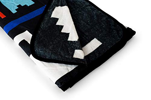 JUST FUNKY Pac-Man Game Over Throw Blanket | 45 x 60 Inch Soft Fleece Blanket