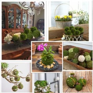 Usmola 18pcs Fake Moss Balls, 6pcs 3.2" Faux Green Balls + 12pcs 2" Artificial Moss Decorative Balls for Centerpiece Bowls (Green)