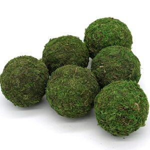 usmola moss balls, decorative balls for centerpiece bowls vase filler, home party decor (3.5 inches – set of 6-), large