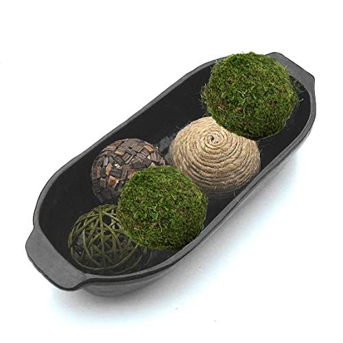 Usmola Moss Balls, Decorative Balls for Centerpiece Bowls Vase Filler, Home Party Decor (3.5 inches - Set of 6-), Large