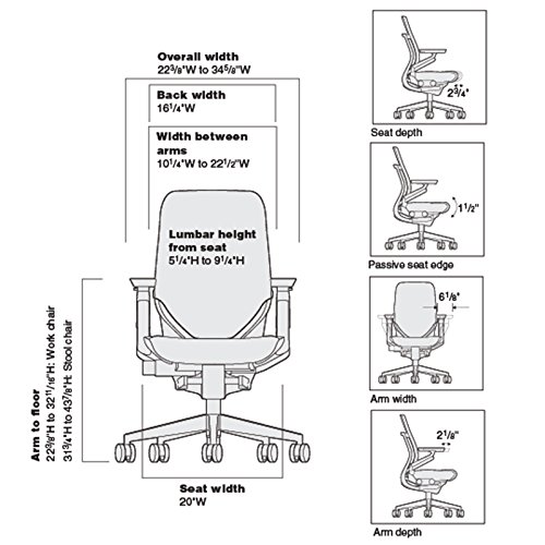 Steelcase Gesture Office Chair - Cogent: Connect Licorice Fabric, Medium Seat Height, Wrapped Back, Dark on Dark Frame, Lumbar Support