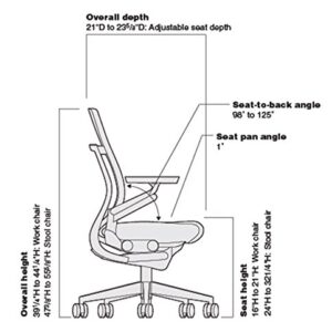 Steelcase Gesture Office Chair - Cogent: Connect Licorice Fabric, Medium Seat Height, Wrapped Back, Dark on Dark Frame, Lumbar Support