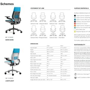 Steelcase Gesture Office Chair - Cogent: Connect Licorice Fabric, Medium Seat Height, Wrapped Back, Dark on Dark Frame, Lumbar Support