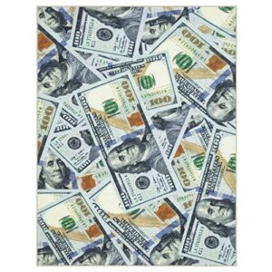 Sweethome Stores $100 Dollar Bill Area Rug, 5 x 7, Multicolor