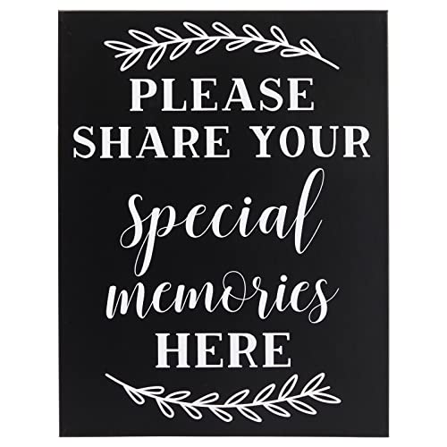 Set of 2 Memory Signs for Funerals, Memorial Services, Celebration of Life Decorations (2 Sizes)