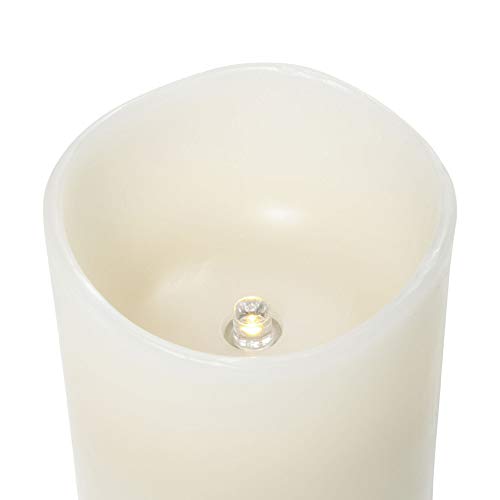 Matchless Pushbutton Pillar Flameless Flickering Candle (3.15 x 4 inch)