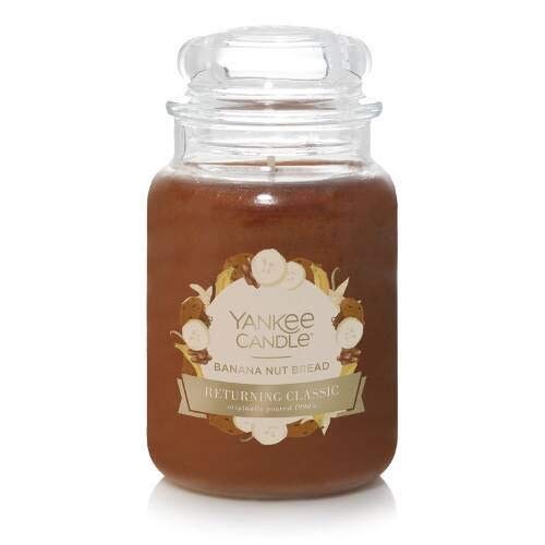 Banana Nut Bread Large Jar Candle,Fresh Scent