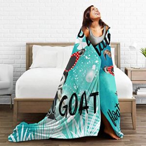 MYSTCOVER Whatever Floats Your Goat Throw Blanket Super Soft Lightweight Luxurious Cozy Warm Fluffy Plush for Bed Couch Living Room