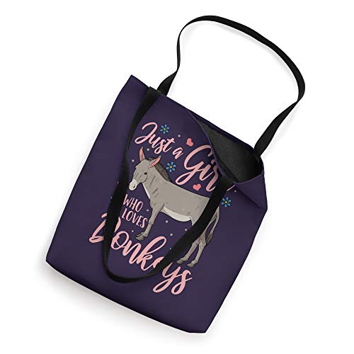 Donkey Just a Girl Who Loves Donkeys Funny Donkey Lover Gift Tote Bag