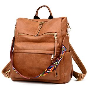 Women's Fashion Backpack Purses Multipurpose Design Convertible Satchel Handbags and Shoulder Bag PU Leather Travel bag