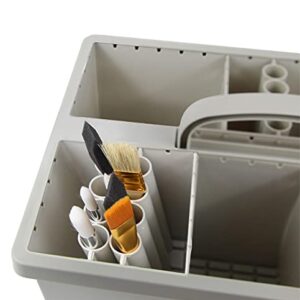 KOOTOO CUSTOMIZABLE ORGANIZER CONTAINER, with UNIQUE DIVIDERS that can be arranged to fit the space you need to store everyday items upright. SCHOOL SUPPLIES, PET SUPPLIES, CRAFTS or CLEANING AND MORE