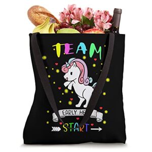 Cute Unicorn Team Early Head Start Back To School Gifts Tote Bag