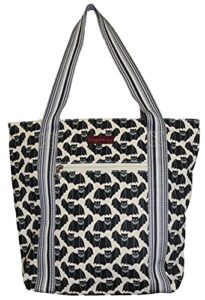 bungalow 360 vegan striped tote bag (bat)