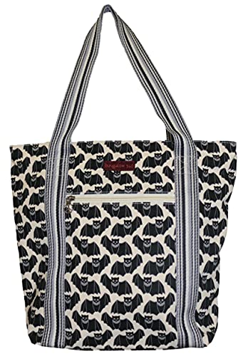 Bungalow 360 Vegan Striped Tote Bag (Bat)