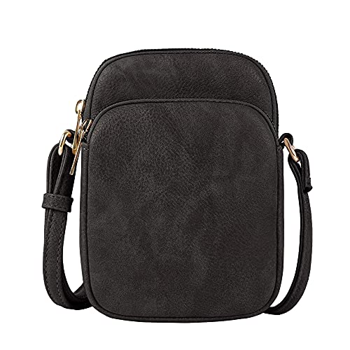 Mali+Lili, Josie Triple Compartments Crossbody Bag for Women, Black