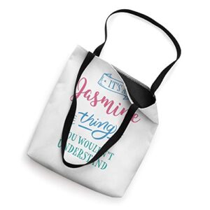 Cute Jasmine Thing Personalized Name Gifts Tote Bag