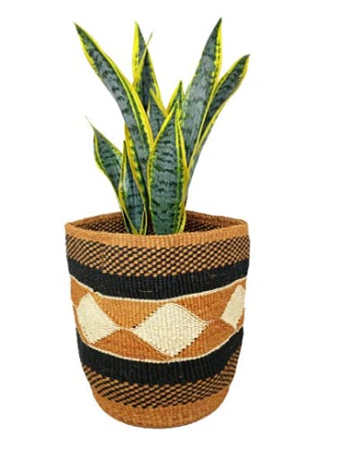 Woven Planter basket indoor baskets for plant 9" x 9" Decorative storage basket sisal basket planter