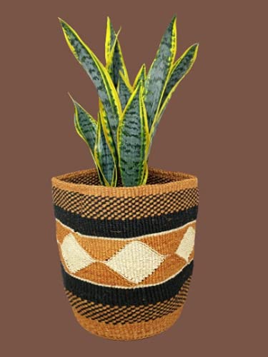 Woven Planter basket indoor baskets for plant 9" x 9" Decorative storage basket sisal basket planter