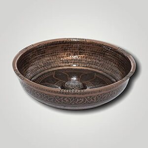 Alisveristime Turkish Authentic Copper Bath Bowl & Hammam Bowl (440gr (15.50 oz) Made of Zinc (Copper)