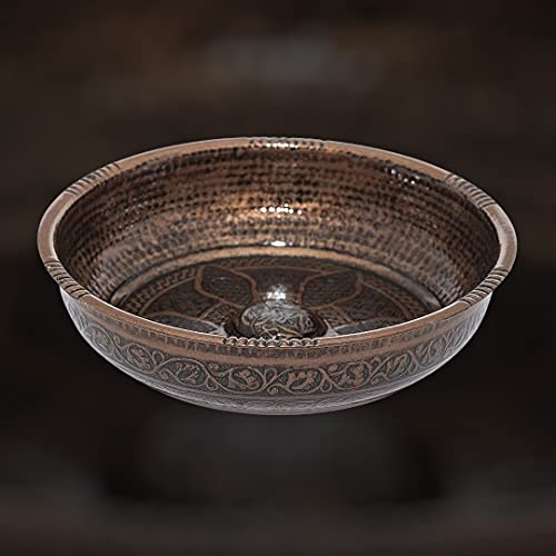 Alisveristime Turkish Authentic Copper Bath Bowl & Hammam Bowl (440gr (15.50 oz) Made of Zinc (Copper)