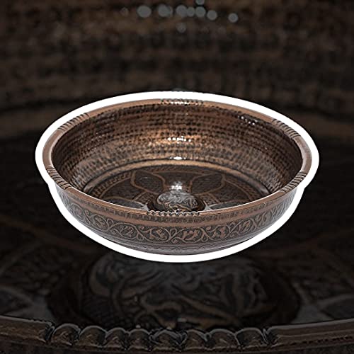 Alisveristime Turkish Authentic Copper Bath Bowl & Hammam Bowl (440gr (15.50 oz) Made of Zinc (Copper)