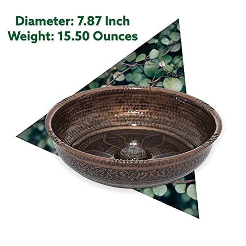 Alisveristime Turkish Authentic Copper Bath Bowl & Hammam Bowl (440gr (15.50 oz) Made of Zinc (Copper)