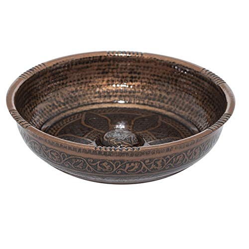 Alisveristime Turkish Authentic Copper Bath Bowl & Hammam Bowl (440gr (15.50 oz) Made of Zinc (Copper)