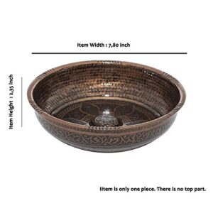 Alisveristime Turkish Authentic Copper Bath Bowl & Hammam Bowl (440gr (15.50 oz) Made of Zinc (Copper)