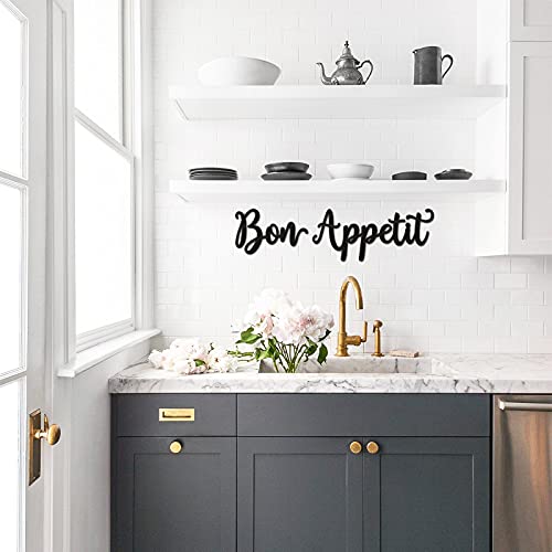 Bon Appetit Wall Décor Bon Appetit Metal Wall Sign Farmhouse Kitchen Wall Art Dining Room Cooking Hanging Signs Housewarming Gift