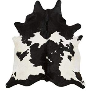 Small Cowhide Black and White Cow Hide Rug Natural Black White Cow Skin Leather Area Hair On 5 X 3