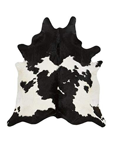 Small Cowhide Black and White Cow Hide Rug Natural Black White Cow Skin Leather Area Hair On 5 X 3