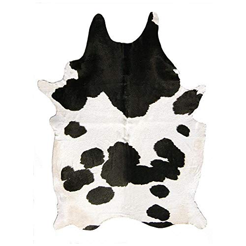 Small Cowhide Black and White Cow Hide Rug Natural Black White Cow Skin Leather Area Hair On 5 X 3