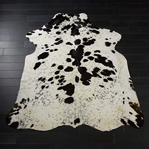 Small Cowhide Black and White Cow Hide Rug Natural Black White Cow Skin Leather Area Hair On 5 X 3