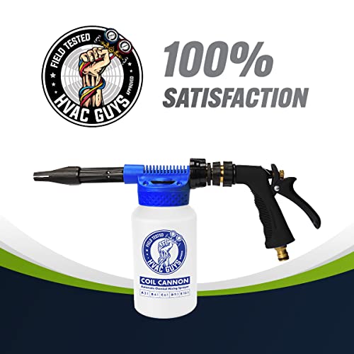 HVAC Guys Coil Cannon Cleaner Mixing Sprayer for Air Conditioner and Refrigeration Coil Cleaner Dilution Ratios - 2-qt. Size - Works With Other Cleaners Calling for Higher Dilution Ratios