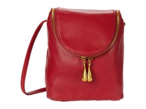 hobo fern stylish bag for women – leather construction with top zip closure, printed lined interior, and adjustable crossbody strap bag scarlet velvet hide one size one size