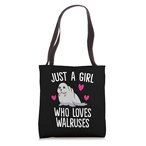 Just a Girl Who Loves Walruses Cute Walrus Girl Tote Bag