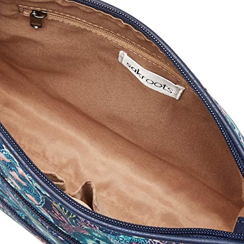 Sakroots Women's Bag in Eco-Twill, Multifunctional Purse with Adjustable Strap & Zipper Pockets, Sustainable & Durable Design, Royal Blue Seascape