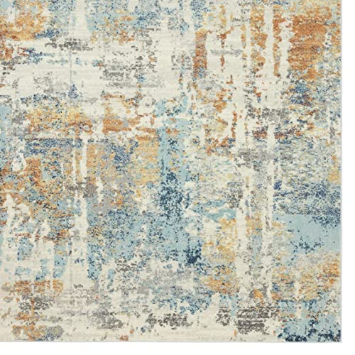 LUXE WEAVERS Artistic Distressed Multi 5x7 Abstract Area Rug, Stain Resistant Carpet