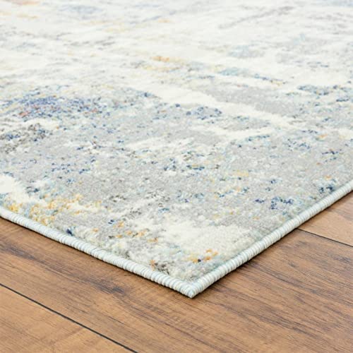 LUXE WEAVERS Artistic Distressed Multi 5x7 Abstract Area Rug, Stain Resistant Carpet