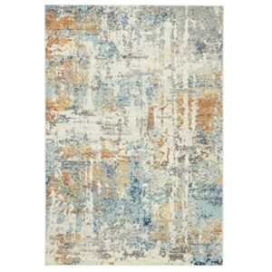 LUXE WEAVERS Artistic Distressed Multi 5x7 Abstract Area Rug, Stain Resistant Carpet