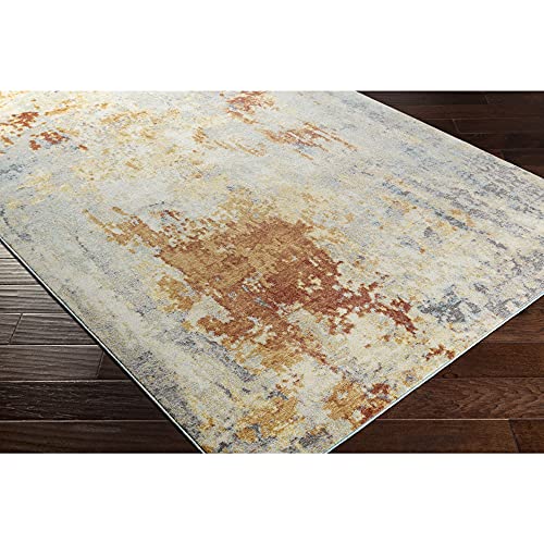 Artistic Weavers Amphitrite Outdoor Modern Abstract Area Rug, 5'3" x 7'3", Burnt Orange/Gray