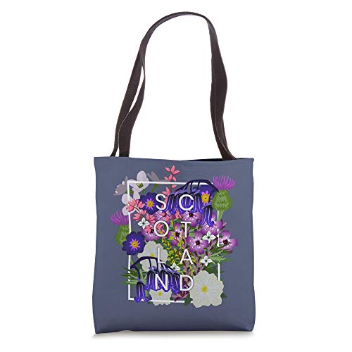 Flowers of Scotland Word Art - Scottish Pride Tote Bag