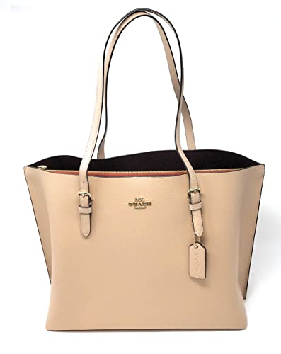 Coach Mollie Tote, 1671, Taupe/Oxblood