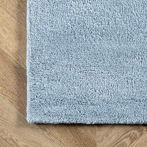 nuLOOM Set Sail Hand Tufted Wool Runner Rug, 2' x 6', Baby Blue