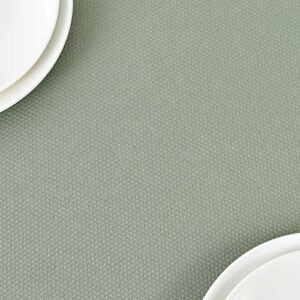 maxmill Rectangle Textured Tablecloth Waterproof Spillproof Wrinkle Free Table Cloth, Kitchen Dinning Tabletop Decoration, Fabric Table Cover for Outdoor and Indoor Use, 52 x 70 Inch, Sage Green