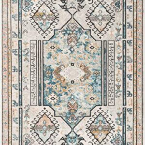 Well Woven Indira Valeria Bohemian Vintage Oriental Botanical Blue (5'3" x 7'3") Area Rug