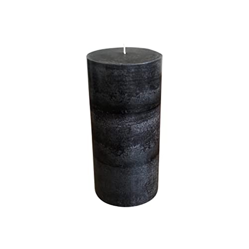 Wicks N More Charcoal Black Scented Pillar Candle (3x6)