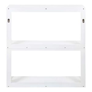 Kate and Laurel Ring Mid-Century Modern 3-Tier Shelf, 28" x 8" x 31", White and Gold, Chic Contemporary Storage and Decor