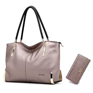 foxer leather totes & wallets 2 pcs set,